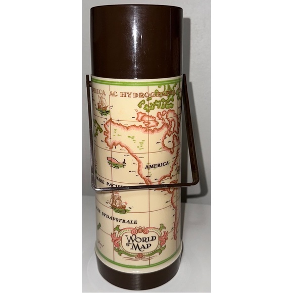 Vintage | Dining | Vintage Aladdin World Map Thermos | Poshmark